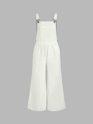 Buy Cider Denim Buckle Pocket Wide Leg Jumpsuit Online