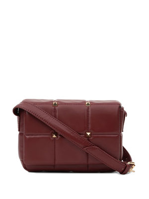 Buy NUFA Maroon Studded Quilted Silng Bag Online