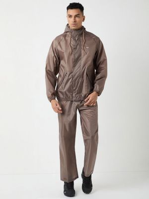 Buy Wildcraft Men Beige Solid Rain Jacket with Pant (Set of 2) Online