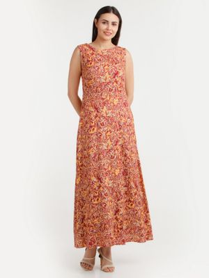 Buy Zink London Womens Multi-color Printed Maxi Dress Online