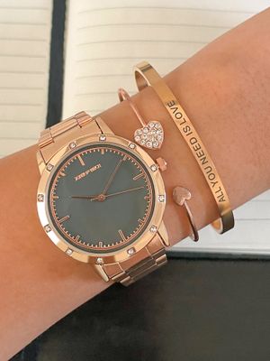 Buy Joker & Witch Gloria Rose Gold Watch Bracelet Stack Set of 3 (L) Online