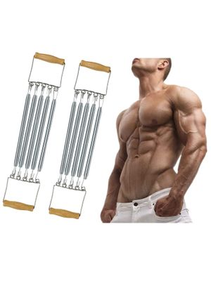 Buy Strauss Chest Expander with 5 Springs - Silver Online