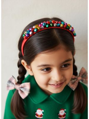 Buy Choko Red Christmas Jingle Bell Hairband Online