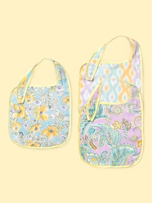 Buy Fancy Fluff Bamboo Muslin Bibs Delilah (Pack of 3) Online