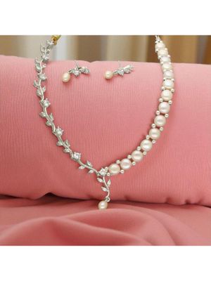 Buy Sri Jagdamba Pearls The Classic Princess Pearl Necklace Set Online