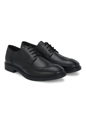 Buy Delize Mens Black Brogue Shoes Online