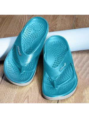 Buy SOLETHREADS Active-ortho Turquoise Solid Women Flipflop Online