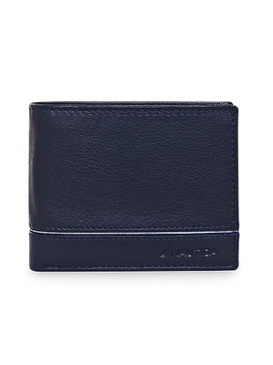 Buy Nautica Bi Fold Navy Blue Slim and Light Weight Leather Mens Wallet ...