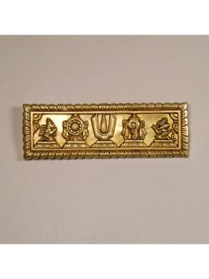 Buy Ekaa Handicrafts Brass Shankh Chakra Tilak Lord Vishnu Symbol Wall ...