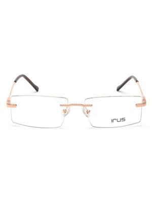 Buy IRUS Rectangle IR2021C2FR Gold Large Eyeglass Frames Online