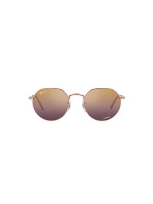 Buy Ray-Ban Rose Gold Sunglasses (0RB3565-Irregular-Gold Frame-Red Lens ...