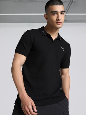 Buy Puma Wardrobe Ess Ottoman Mens Black Polo T-Shirt (S) Online