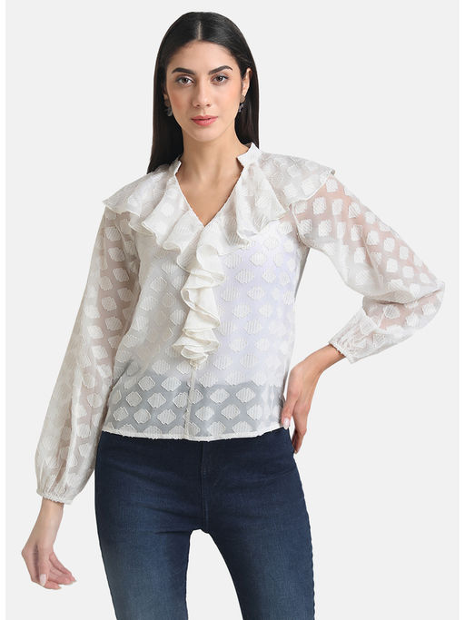Buy Stylish White Georgette Tops Collection At Best Prices Online