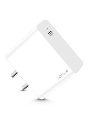 Buy PowerUp Turbo Charge 60W Type-C Wall Charger - White Online