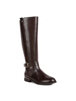 London Rag Casual Boots : Buy London Rag Tan Buckle Strap Calf Boots ...