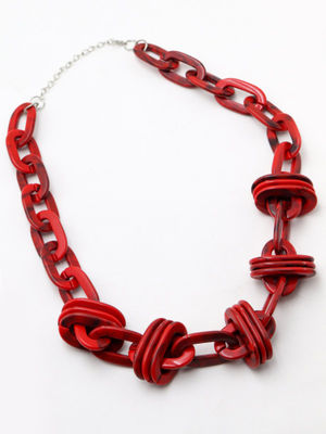 Odette Jewellery : Buy Odette Tensile Red Kinky Ductile Necklace Online ...