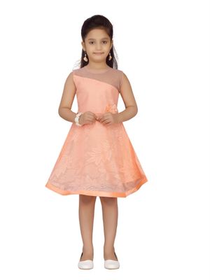 Buy Aarika Peach Colour Frock (6-12 Months) Online