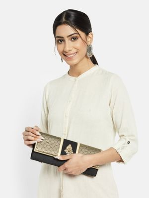 Buy Fabindia Fabric Embroidered Clutch Bag Online