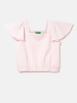 Buy United Colors of Benetton Regular Fit Square Neck Textured Top Online