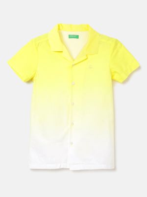 Buy United Colors of Benetton Regular Fit Spread Collar Ombre Shirt Online