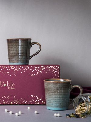Buy The Table Fable Dove Blue Mugs Gift Box Online