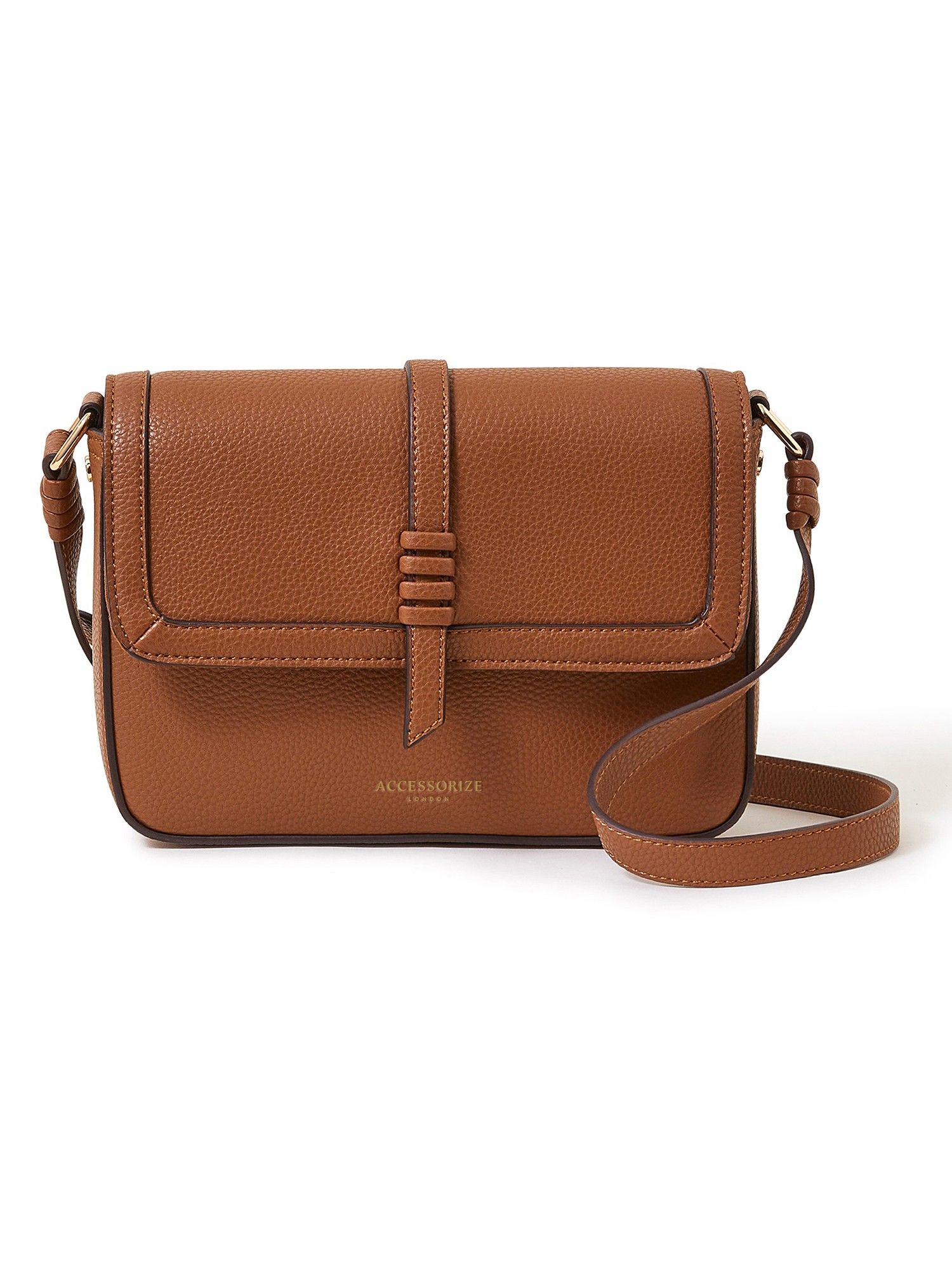 Buy Accessorize London Womens Faux Leather Brown Artisan Sling Bag Online