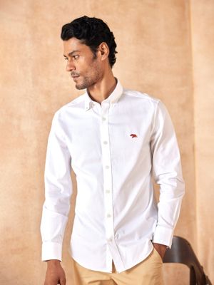 Buy Andamen Essential White Orange Mark Regular Fit Online