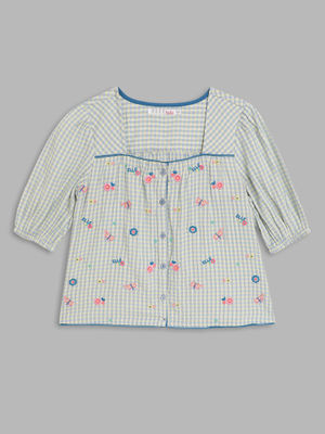 Buy Elle Kids Girls Multi coloured Checked Top Online