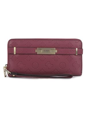 Buy Guess Bea Slg Large Zip Around Purple Wallets Online