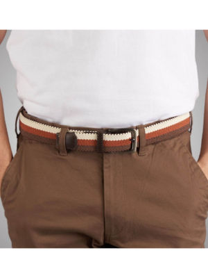 Buy The Tie Hub Solid Earthy Tones Elasticated Woven Belt Online