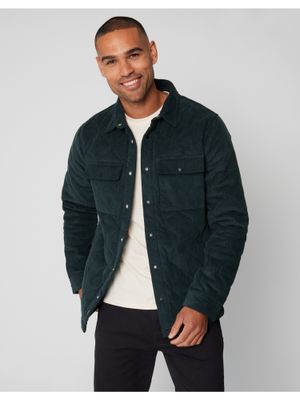 Buy Threadbare Green Onion Quilted Shirt Jacket Online