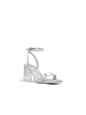 Buy Aldo Women Silver Sandal Heels (UK 2) Online