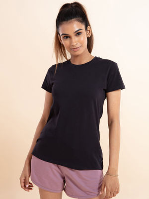 Buy Nykd By Nykaa Super Comfy Cotton Stretch Classic Solid T-Shirt ...