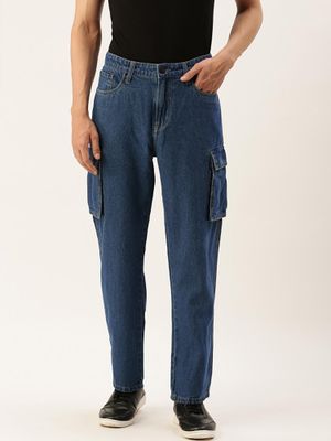 Buy Bene Kleed Men Pure Cotton Relaxed Fit Cargo Jeans (28) Online