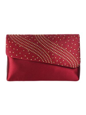 Buy Metro Women Embellished Maroon Clutches Online