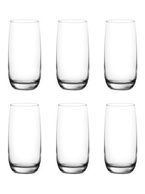 Buy Ocean Ivory Hiball Water Glass Set, 370ml Capacity, Transparent ...