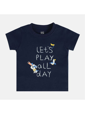 Buy MiNi KLUB Boys Blue T-Shirt (0-3 Months) Online