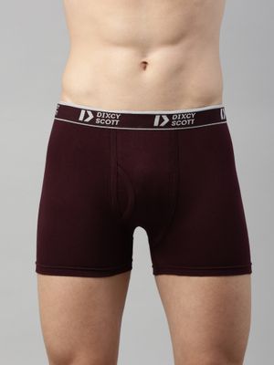 Buy Dixcy Scott Trunks For Men Cotton Underwear Wine Online