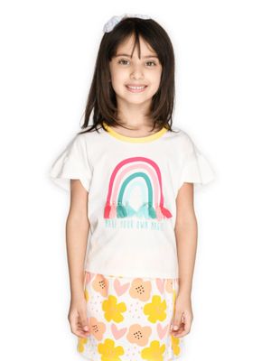Buy Spunkies Magical Rainbow Tee New Print White Online