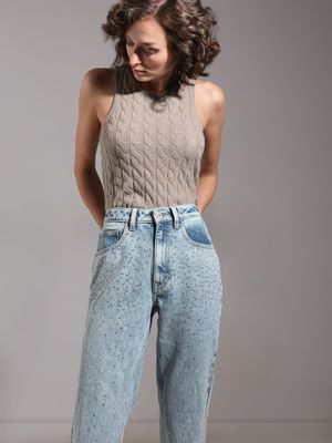 Buy VERO MODA Beige Recycled Polyester Tank Top (XS) Online