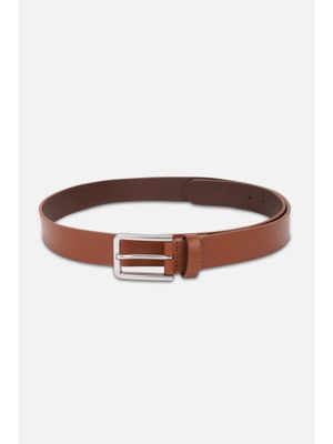 Buy Louis Philippe Men Brown Solid Leather Formal Belt Online