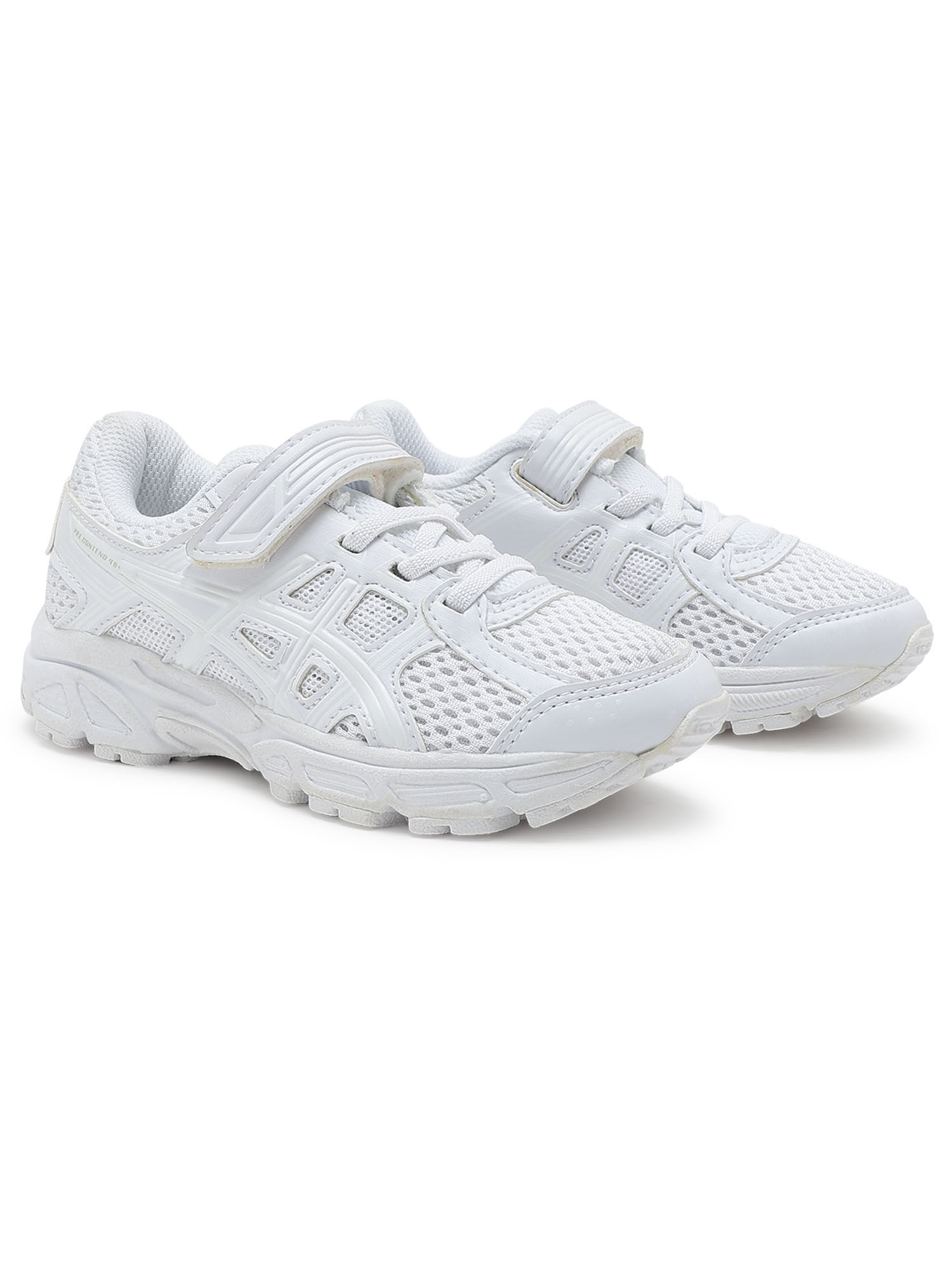 Buy ASICS Kids White Contend 4B Plus Vel Running Shoes US 10 Online