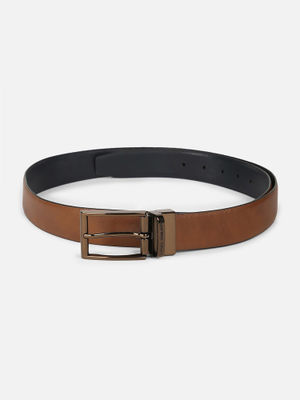 Buy Louis Philippe Men Brown Textured Genuine Leather Formal Belt (S ...