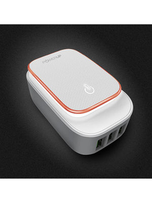 Buy PowerUp LED TOUCH LAMP 3.4A Wall Charger 17W 3USB Port Ultra Smart ...