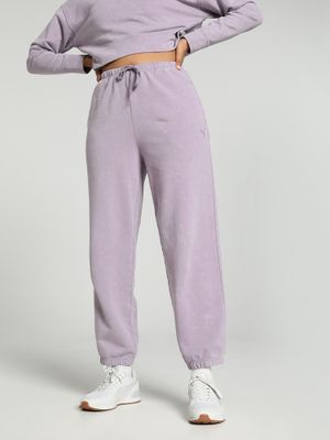 Buy Puma Dare To Relaxed Washed Women Purple Sweatpant (XXS) Online
