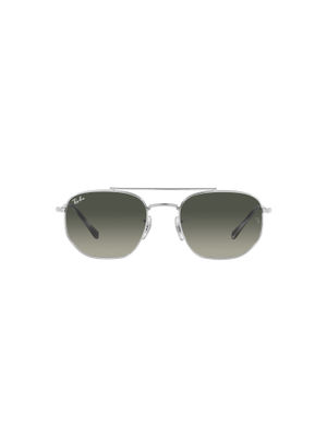 Buy Ray-Ban Silver Sunglasses 0RB3707 Irregular Silver Frame Grey Lens ...