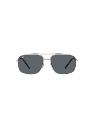 Buy Ray-Ban Silver Sunglasses 0RB3796 Pillow Silver Frame Blue Lens (59 ...