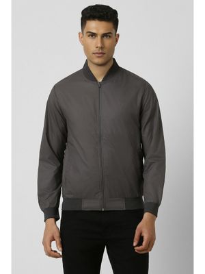 Buy Van Heusen Men Grey Solid Casual Jacket (S) Online