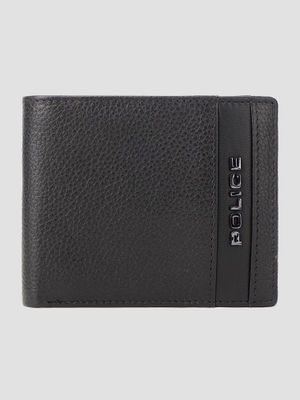 Buy Police Black Winda Bi Fold Leather Coin Wallet for Men Online