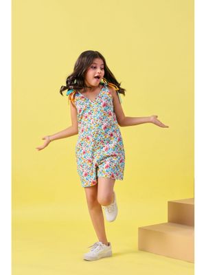 Buy The Little Trunk Blue Floral Playsuit (3-4 Years) Online